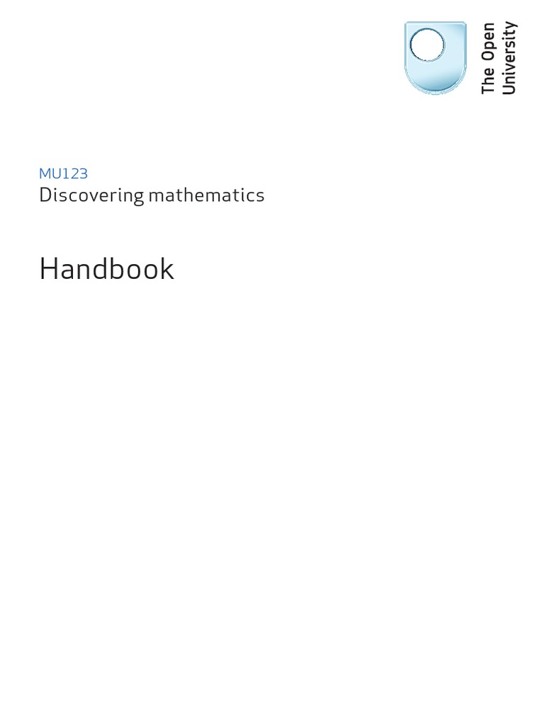 MU123. Discovering Mathematics. Handbook | PDF | Trigonometric ...