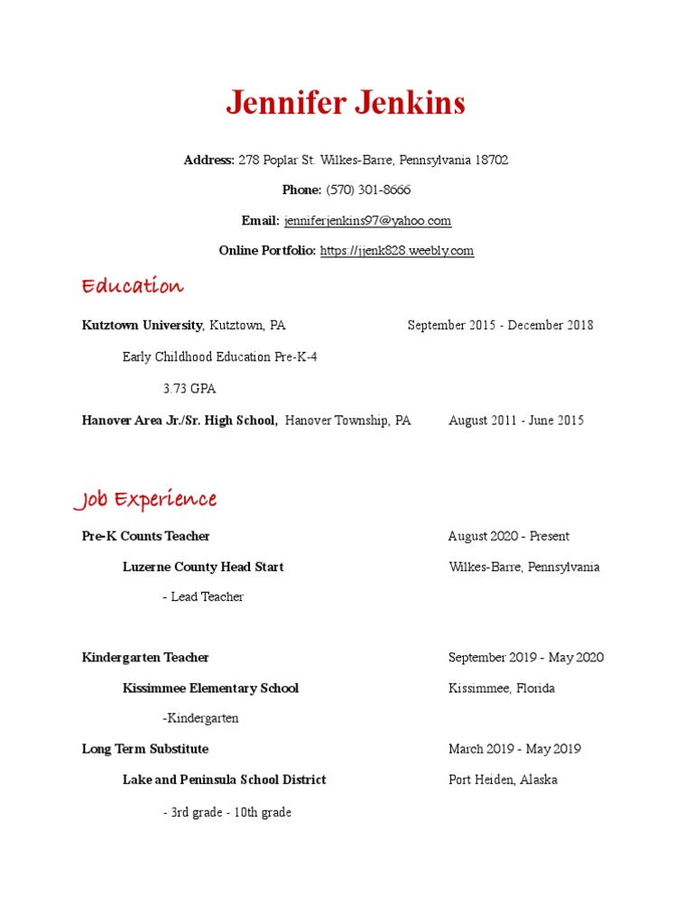 Jenkins Resume | PDF