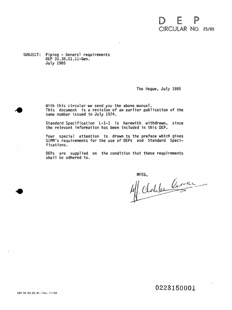 Shell - DEP - 31 - 38 - 01 - 11 - Piping - Gen - Req | PDF