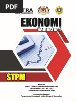 Percubaan STPM Baharu 2012/2013 - Skema Ekonomi Penggal 1 | PDF