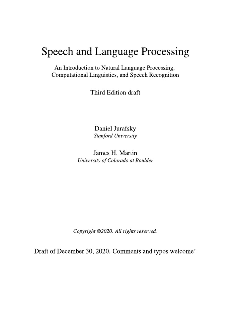 Speech and Language Processing | PDF