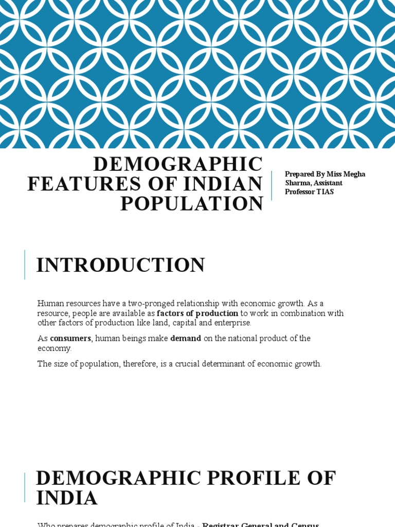 Demographic Profile of India | PDF | Demographics Of India | Birth Rate
