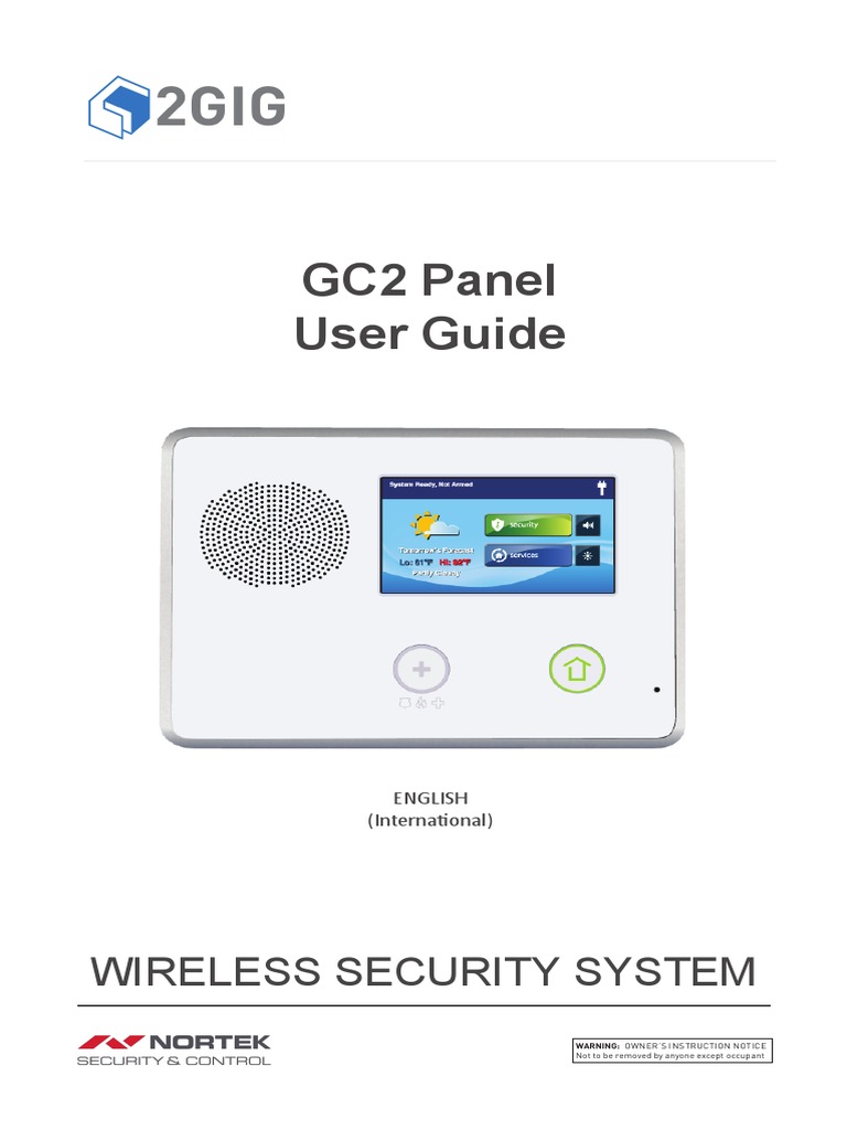 2GIG GC2 - User Guide | PDF | Security Alarm | Electrical Engineering