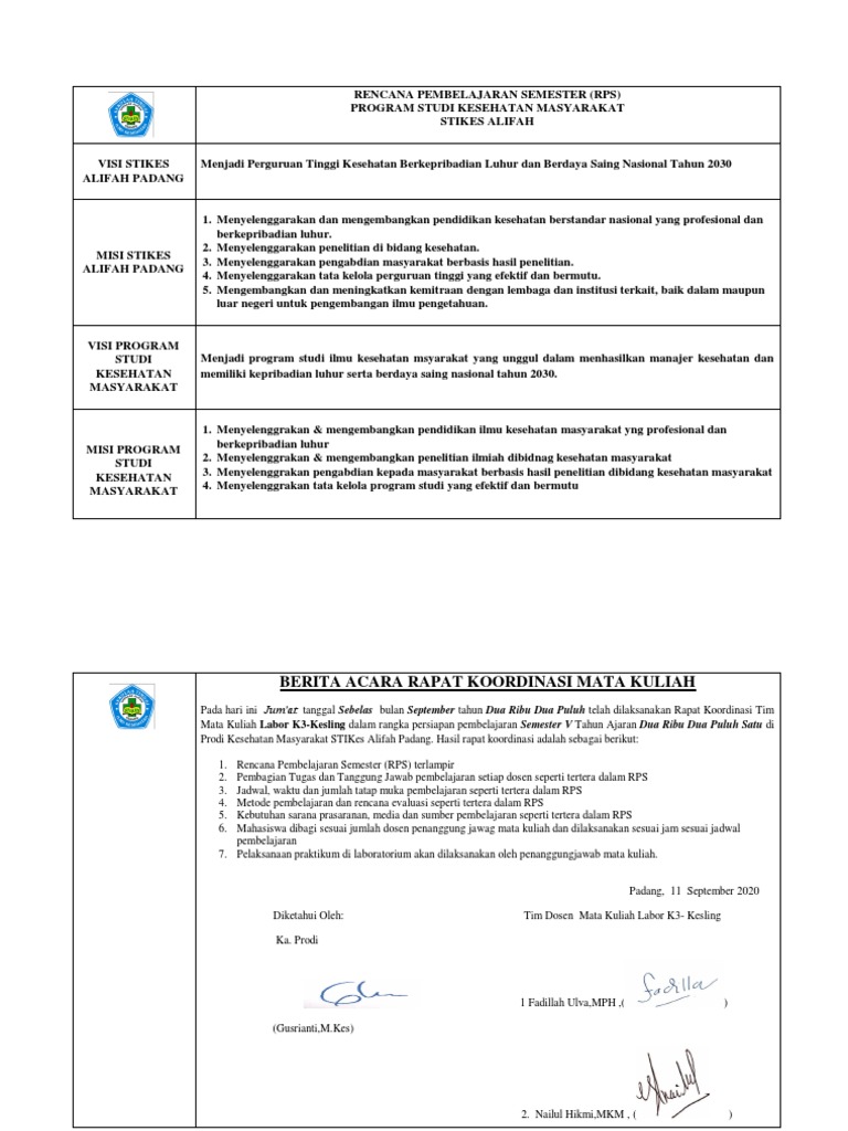 Rps Labor K3-Kesling | PDF