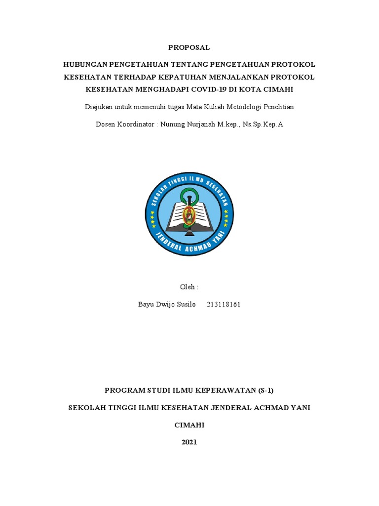 Proposal Bayu Dwijo Susilo 213118161 | PDF