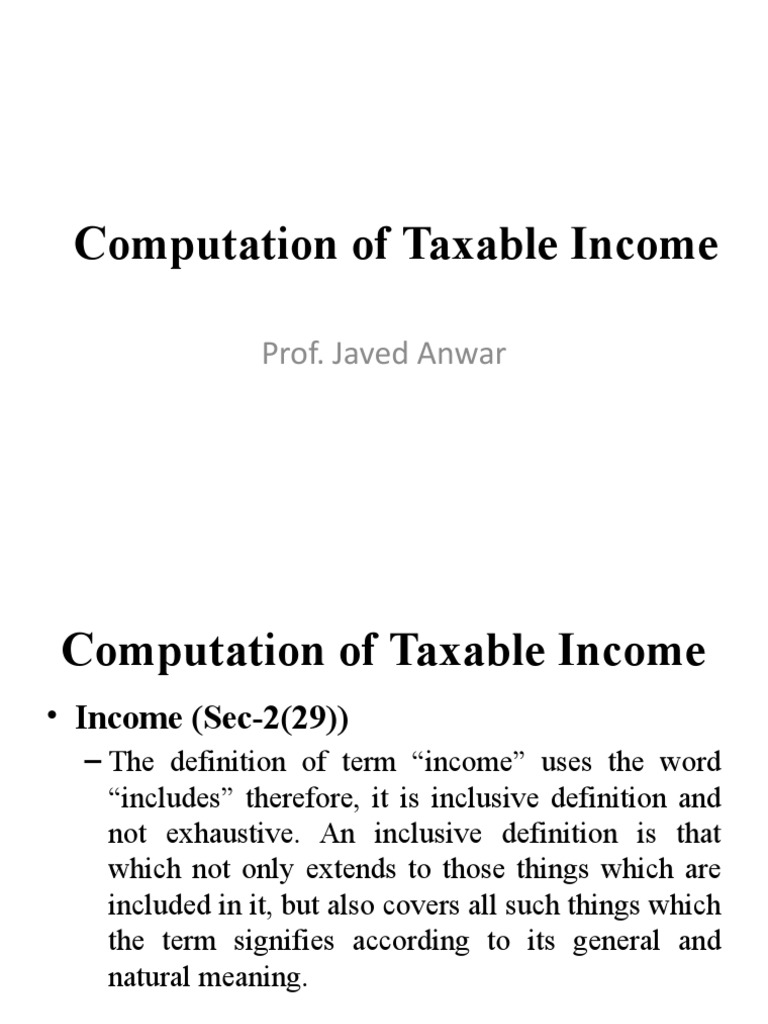 Taxable Income Computation Guide | PDF | Trust Law | Taxes
