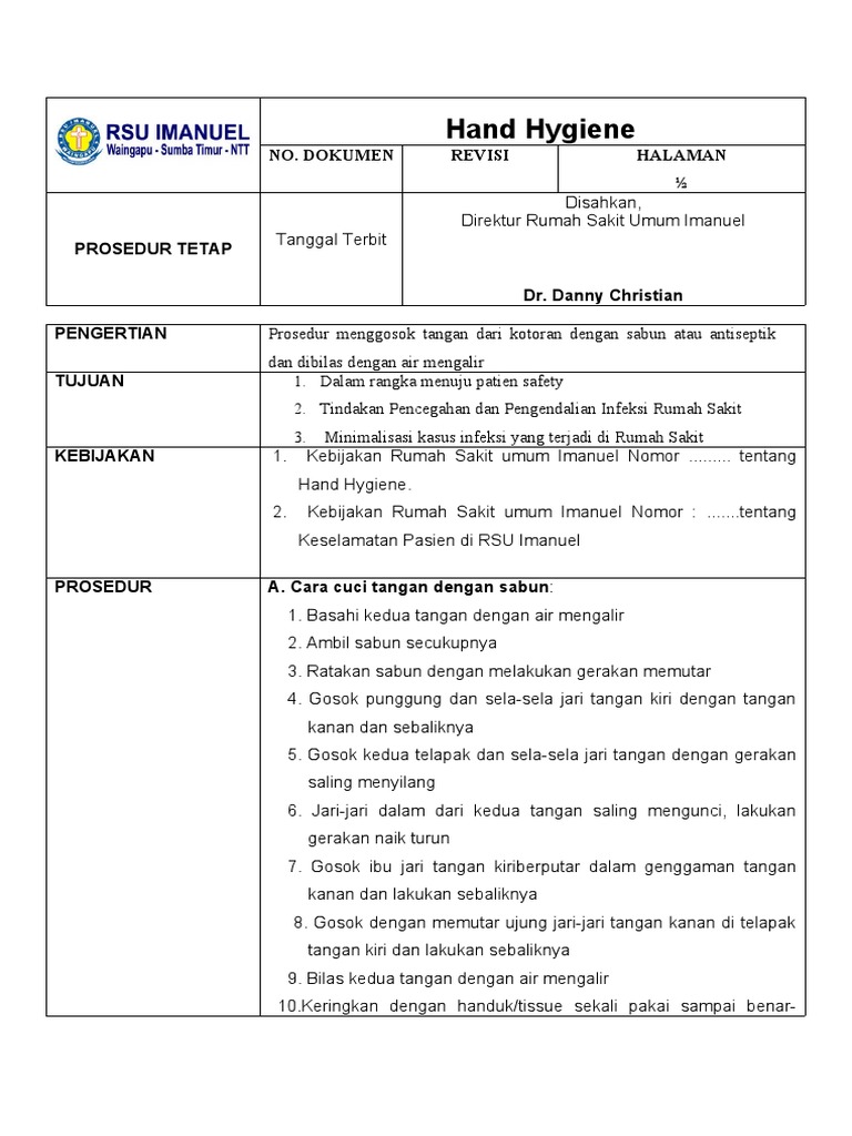 SOP Hand Hygiene | PDF