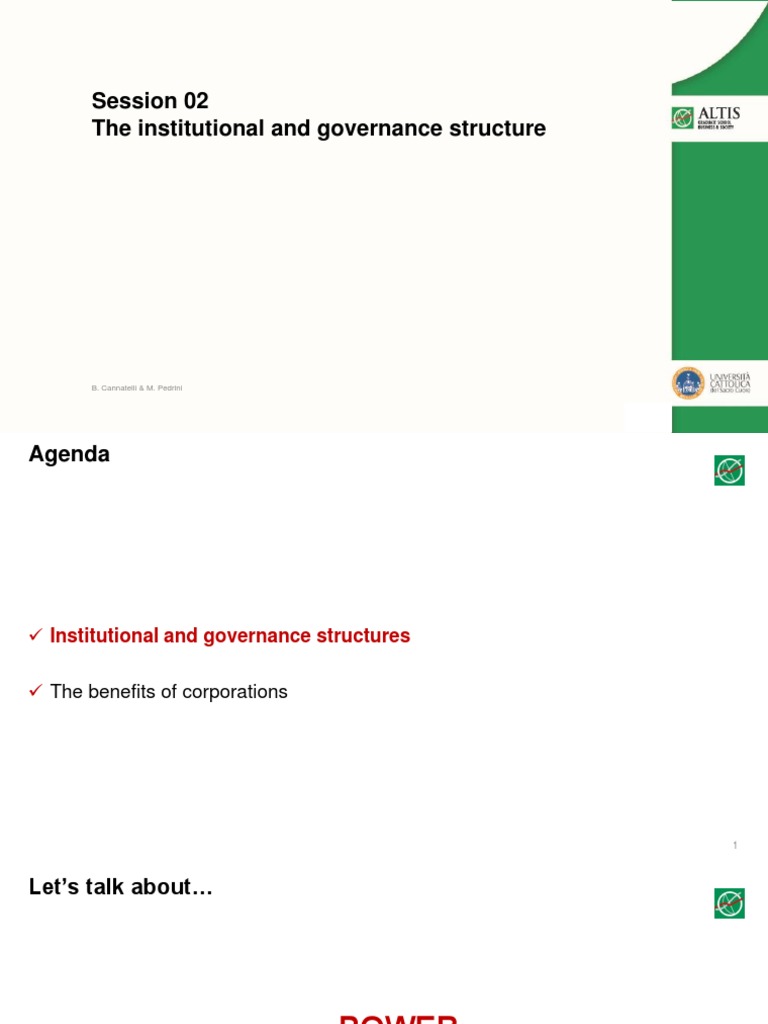 S02 Institutional - Governance - Structure | PDF | Governance | Board ...