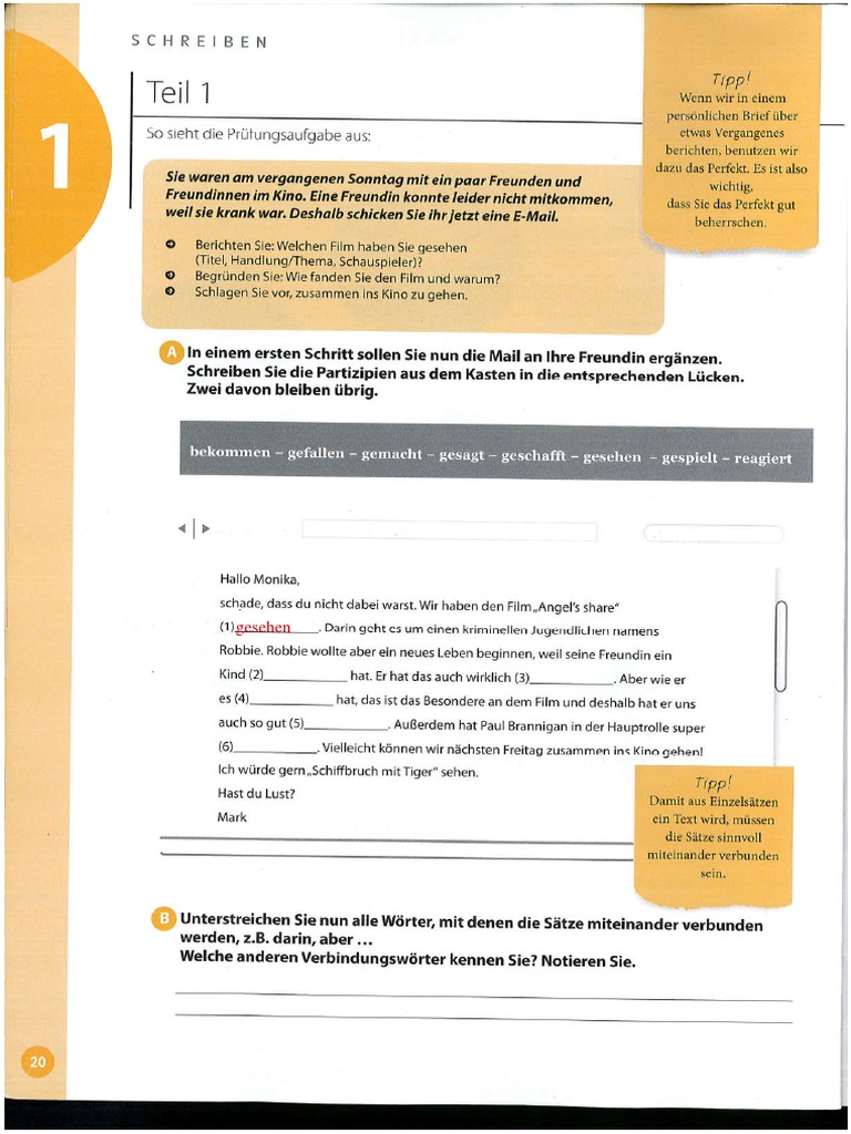 Schreiben Teil 1 b1 | PDF