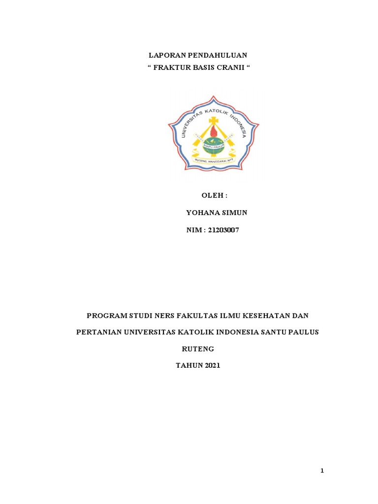 Fraktur-Basis-Cranii YOHANA SIMUN | PDF