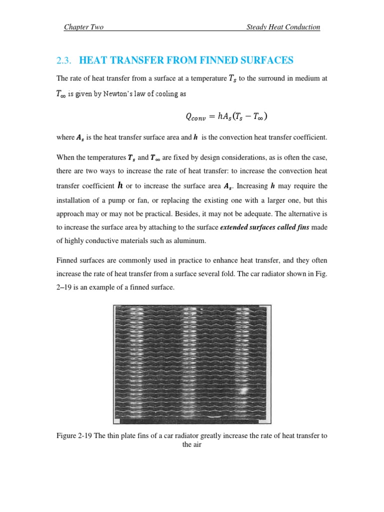 Enhancing Heat Transfer Through Finned Surfaces: Analyzing Heat ...
