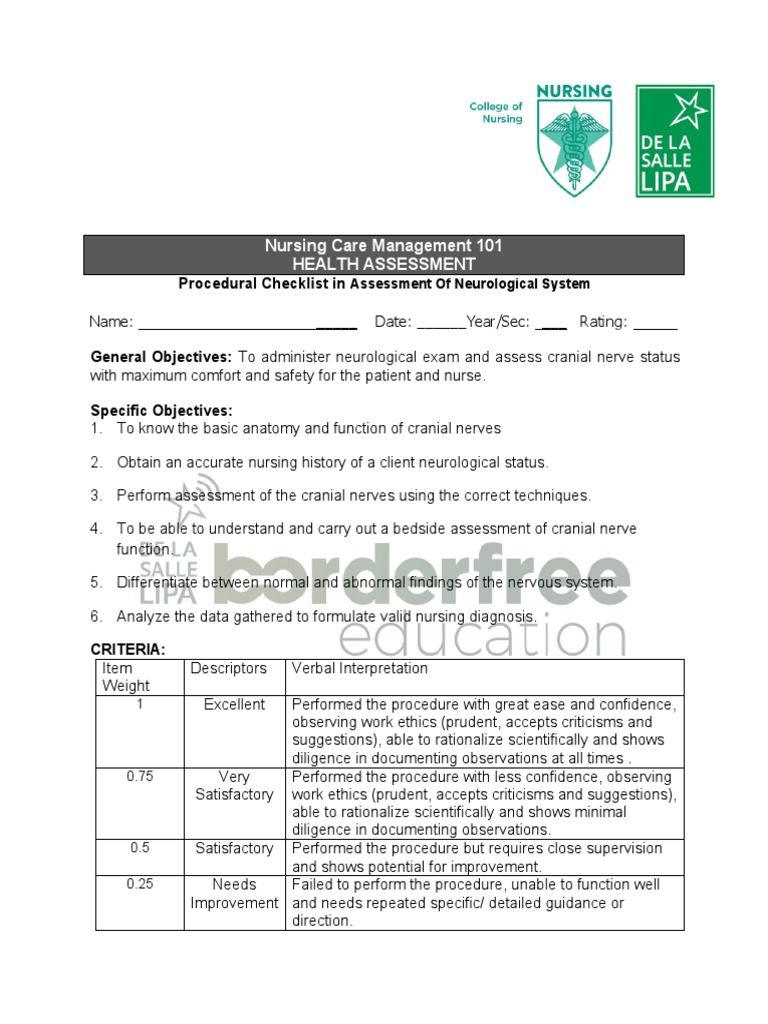 Checklist NEURO | PDF | Eye | Neurology