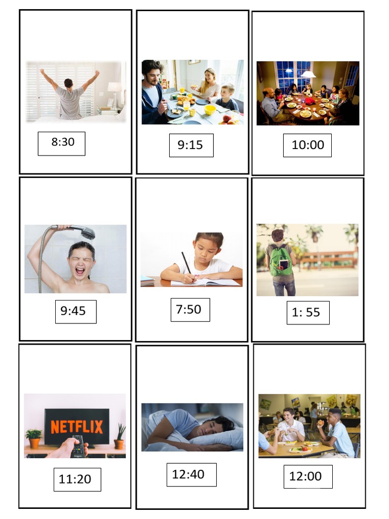 Speaking Cards Daily Routines | PDF