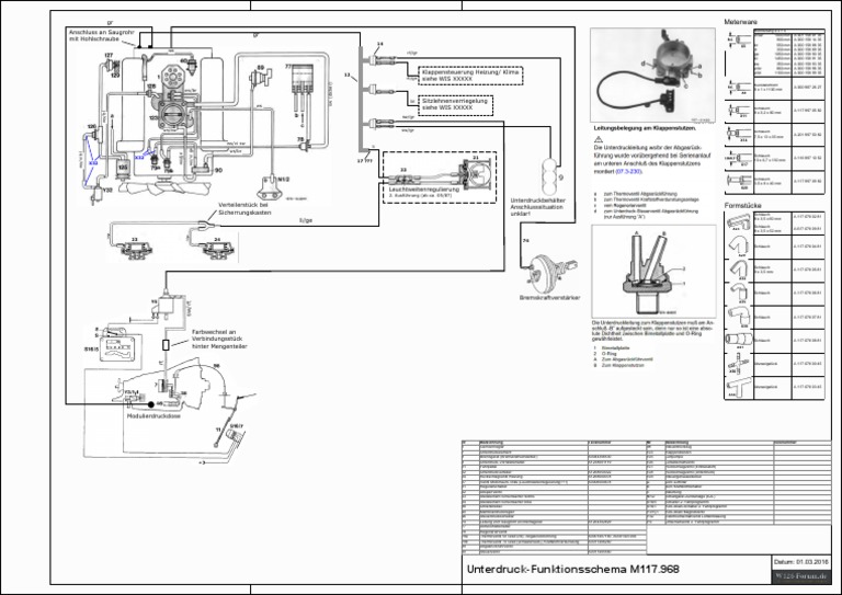Unterdruck-Funktionsschema M117 | PDF