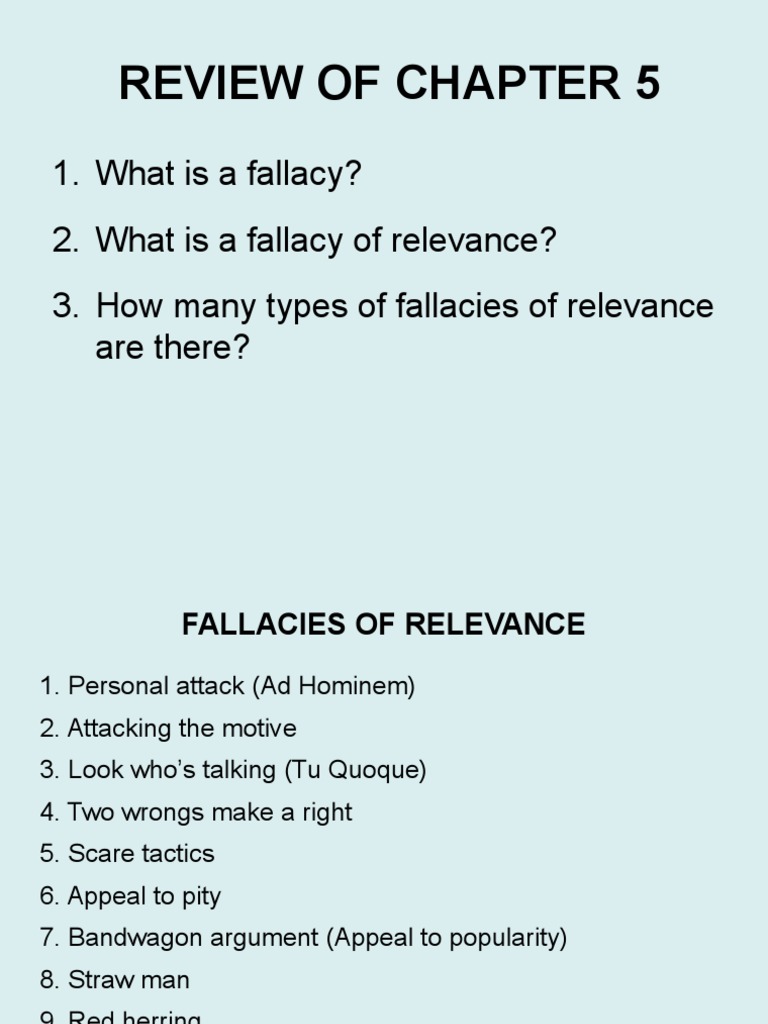 Fallacies of Insufficient Evidence | PDF | Fallacy | Philosophical ...