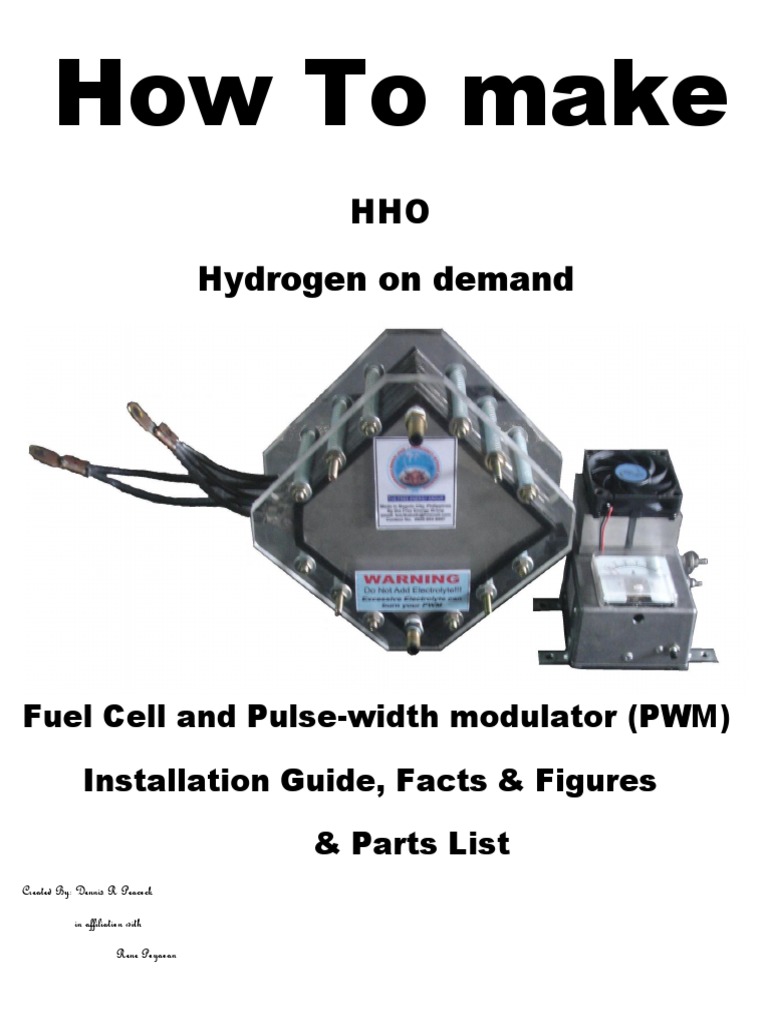 How To Make: HHO Hydrogen On Demand | PDF | Amplifier | Electrical ...