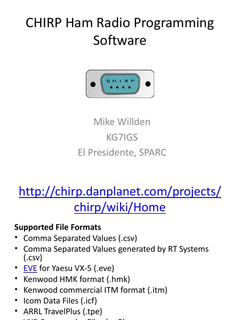 CHIRP Ham Radio Programming Software | PDF | Computing | Electrical Engineering