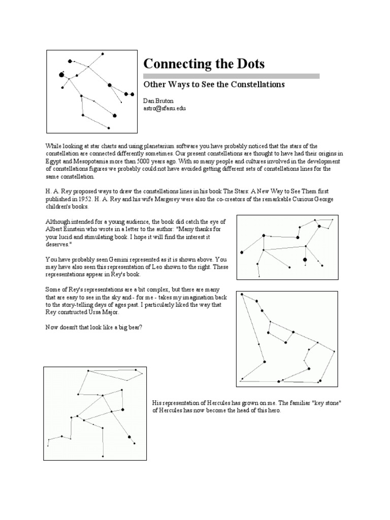 Connecting The Dots: Other Ways To See The Constellations | PDF ...