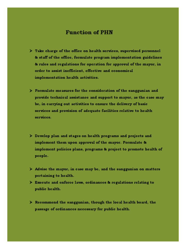 Function of PHN | PDF