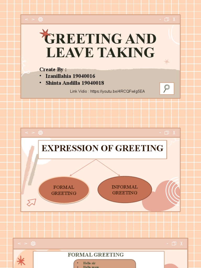 Greeting and Leave Taking | PDF