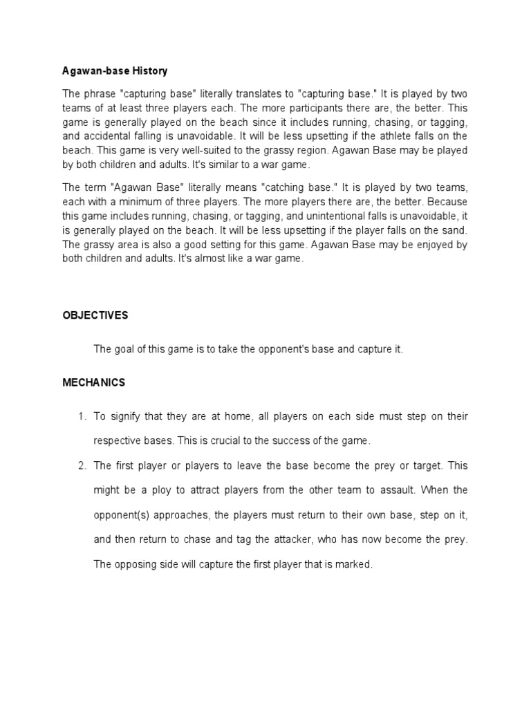 Agawan Base History | PDF