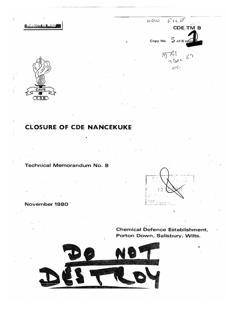 Nancekuke Decontamination Report | PDF