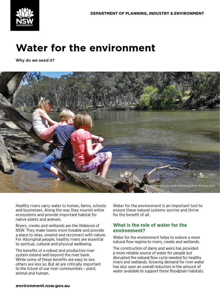 Why We Need Water For The Environment 190619 | PDF | Wetland | River