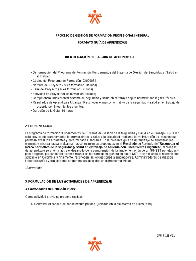 Guias Fundamentos SST | PDF | Evaluación | Planificación