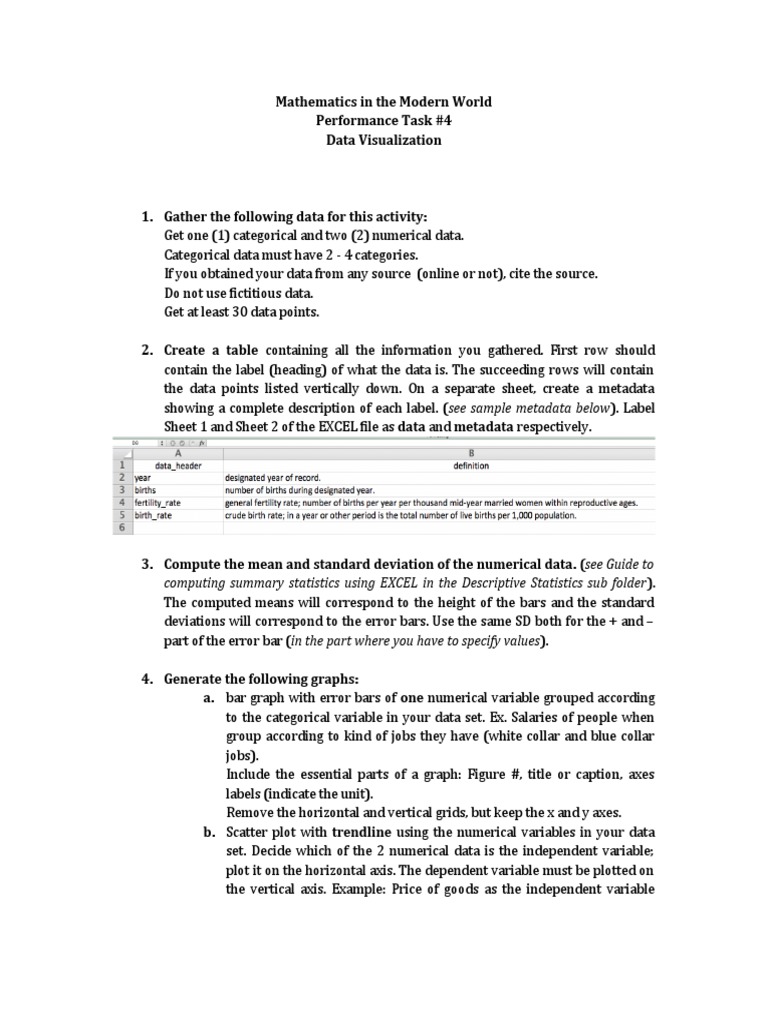 Performance Task #4 - Data Visualization (MMW) | PDF | Cartesian ...