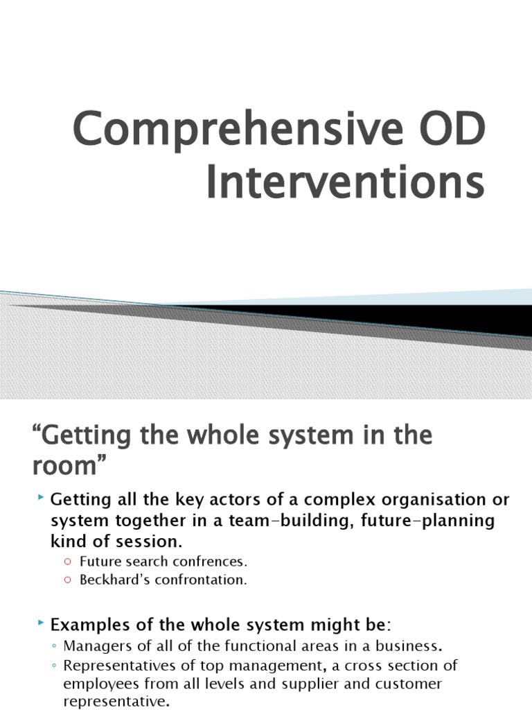 Comprehensive OD Interventions