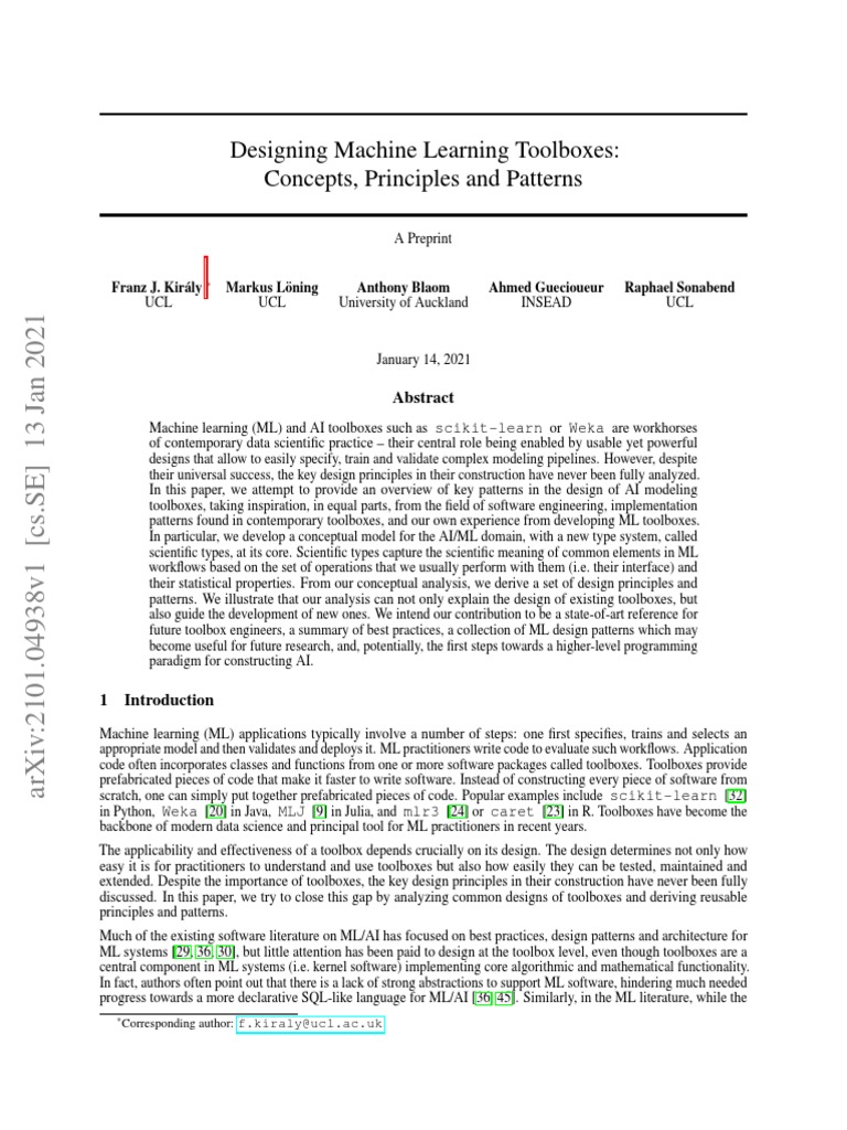 Designing Machine Learning Toolboxes Concepts Prin | PDF | Conceptual ...