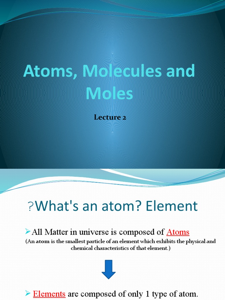 Understanding the Fundamental Units of Matter: Atoms, Molecules, Moles ...