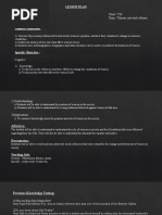 KVS - Lesson Plan Organiser Format | PDF