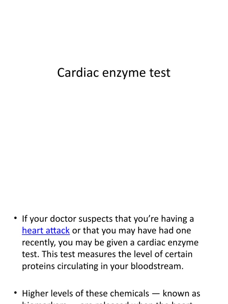Cardiac Enzyme Test | PDF