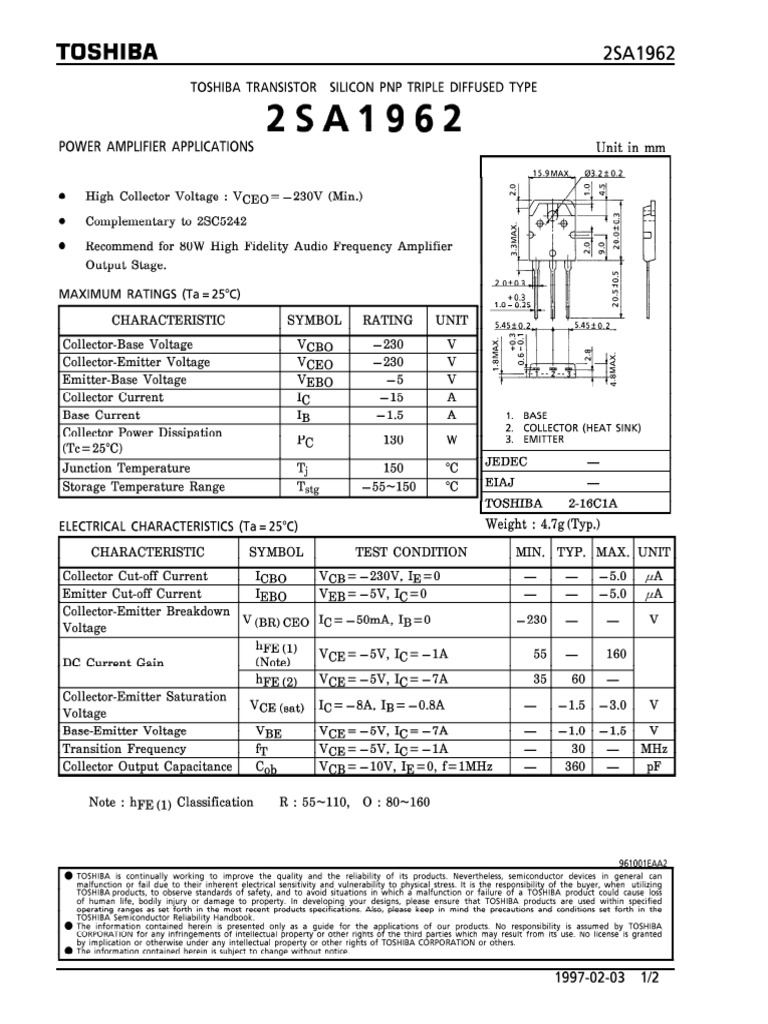 2sa 1962 | PDF