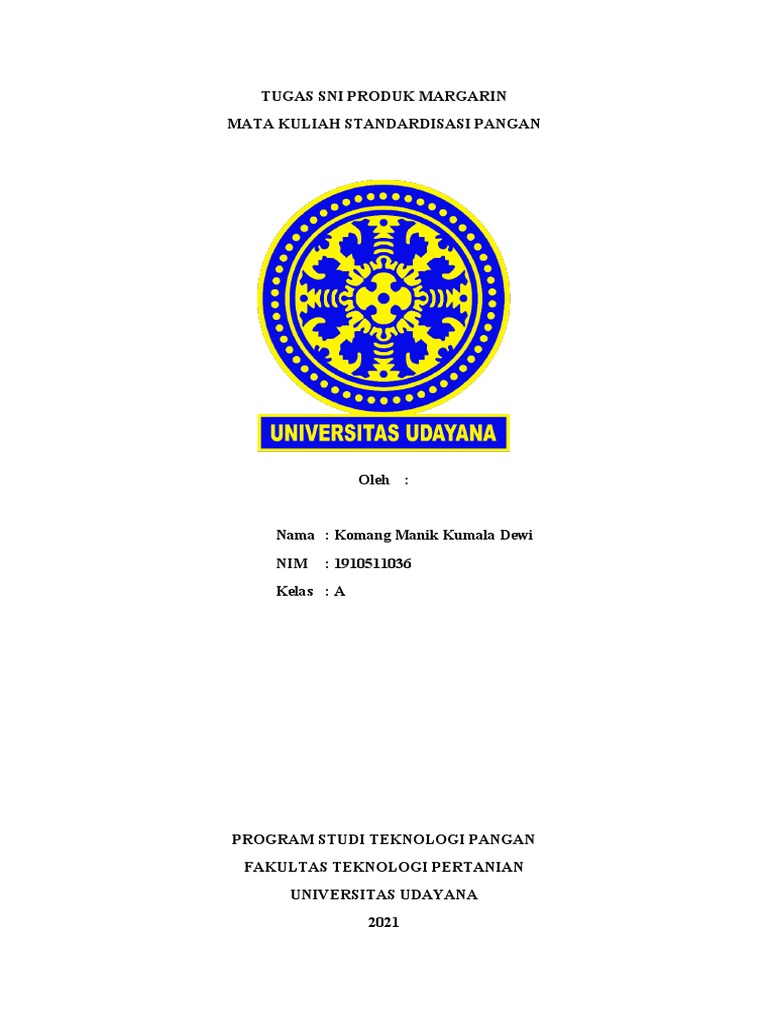 Tugas Sni Produk Margarin | PDF