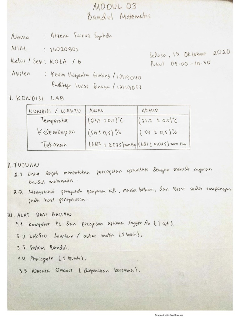 LP03 - 16020301 - Alzena Fairuz Syahda - K01A - B | PDF