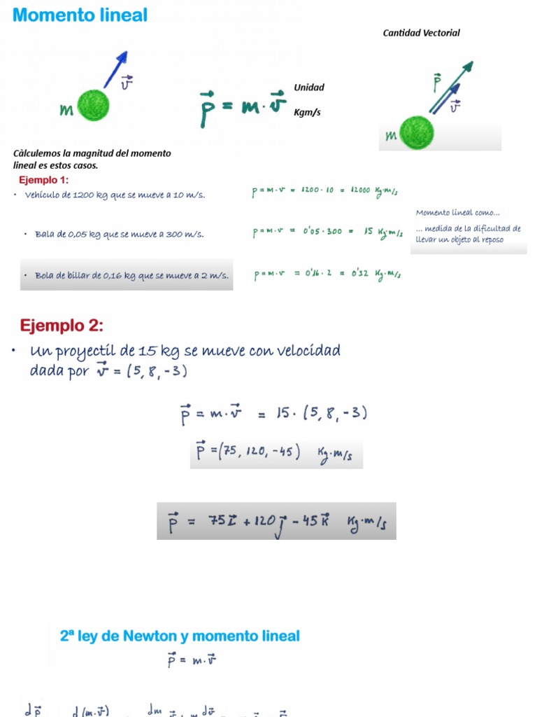 Momento Lineal, Colisiones y Conservaciòn | PDF
