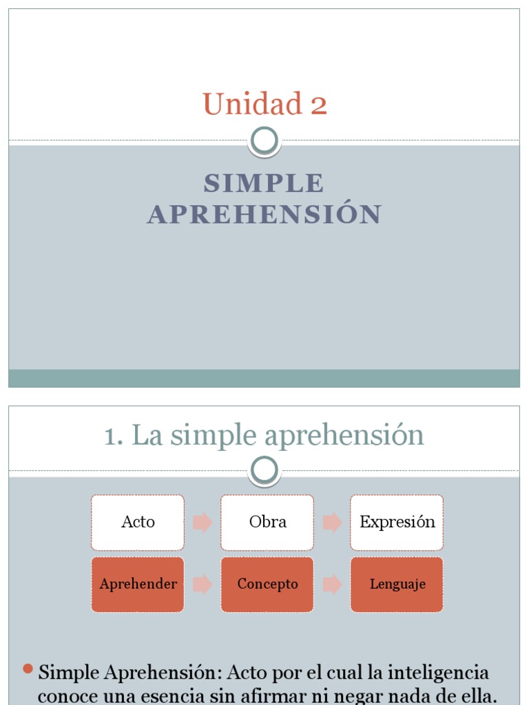 UNIDAD 2 La Simple Aprehensión Parte 1 | Descargar gratis PDF ...