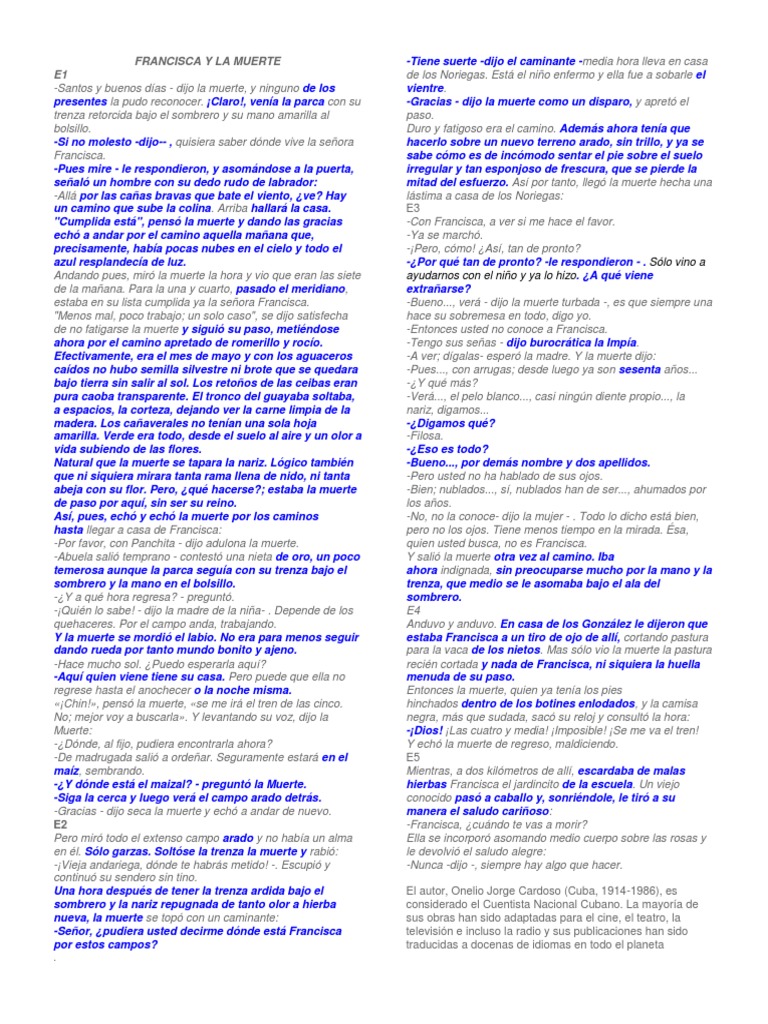 Francisca y La Muerte Obra | PDF