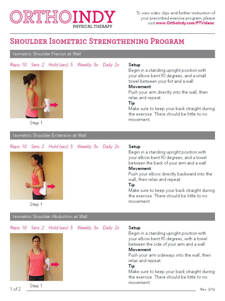 Isometric Shoulder Exercises