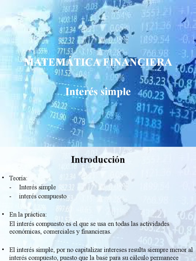 Matefin Int Simple | PDF | Interés | Bancos