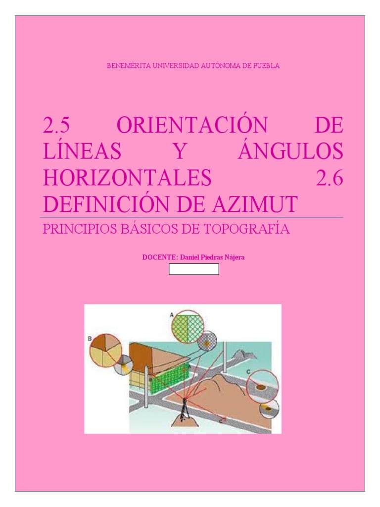 2.5 Orientación de Líneas y Ángulos Horizontales 2.6 Definición de ...