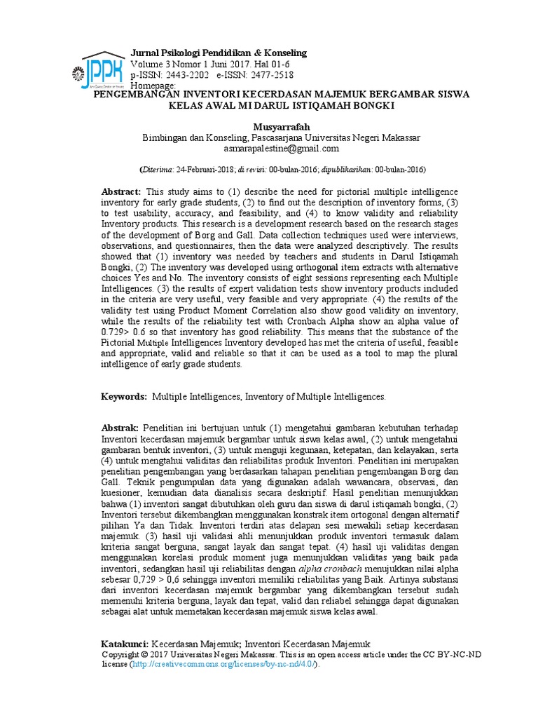 Jurnal Revisi Again | PDF | Validity (Statistics) | Cognition