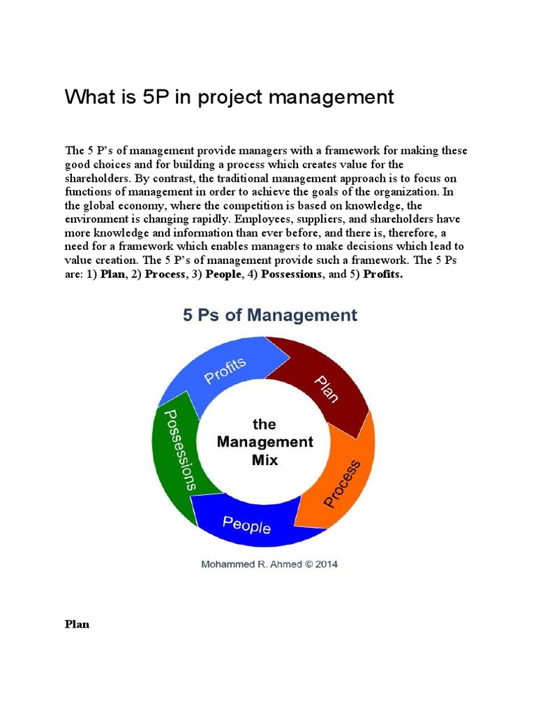 What Is 5P in Project Management | PDF | Capital (Economics ...