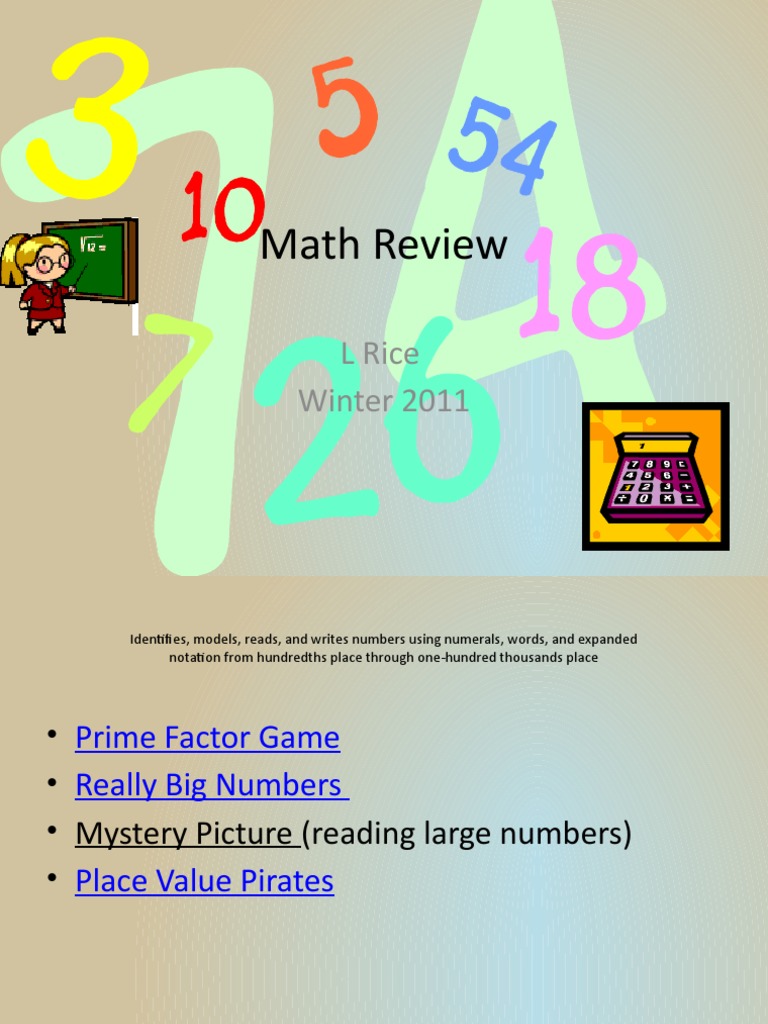 Math Review: L Rice Winter 2011 | Download Free PDF | Shape ...