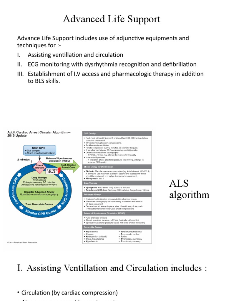 Advanced Life Support | PDF | Cardiovascular System | Diseases And ...