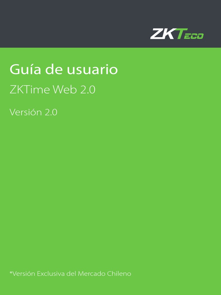 ZKTime+Web+2.0 Guía+Rápida Versión+Chile | PDF | Hardware de la computadora | Internet y web