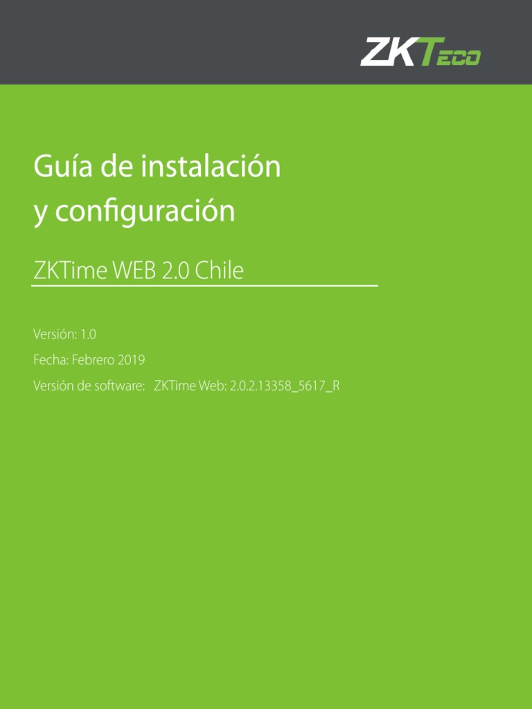 Guía+de+instalación+ZKTime+Web+2 0+chile | PDF | Servidor SQL de Microsoft | Servidor (Computación)