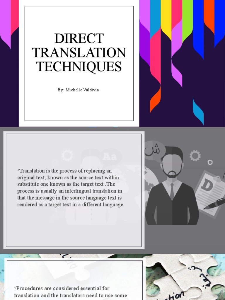 Direct Translation Techniques | PDF | Translations | Cognitive Science